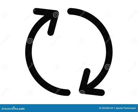 Refresh Iconloading Arrow Circular Rotation Symbol Stock Illustration