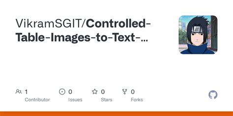 GitHub VikramSGIT Controlled Table Images To Text Generation