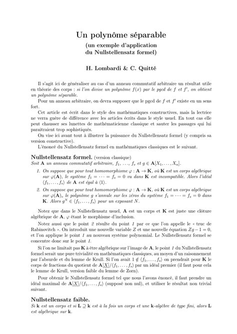 polynome aire et algorithme