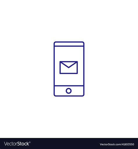 Phone Sms Cell Smartphone Message Line Icon Vector Image