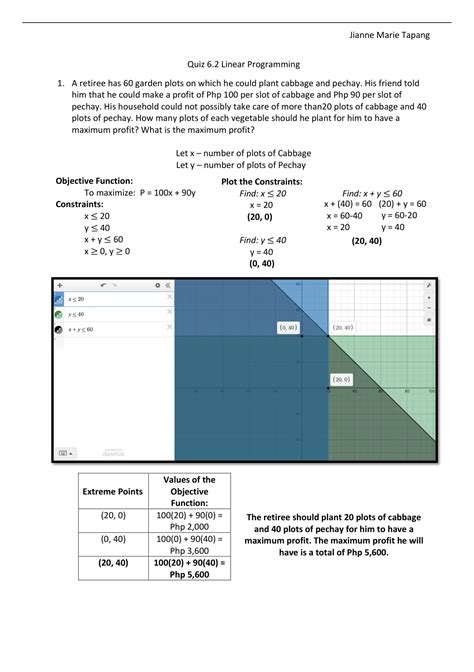 Linear Programming Mathematics In The Modern World Stuvia Us