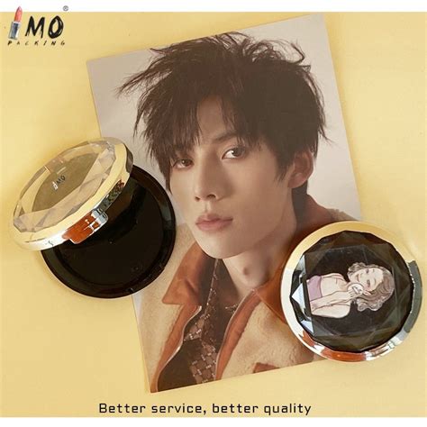 Luxury Round Shape Case Plastic Empty Custom Puff Container Loose