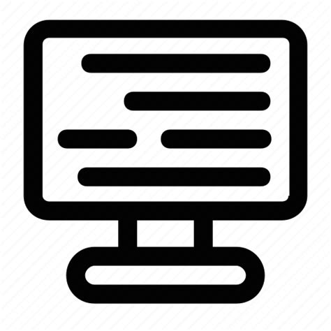 Code Computer Monitor Screen Text Icon