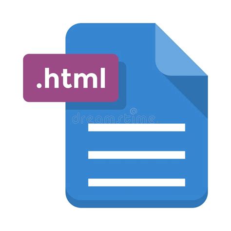 Html File Document Icon Download Html Button Icon Isolated Stock