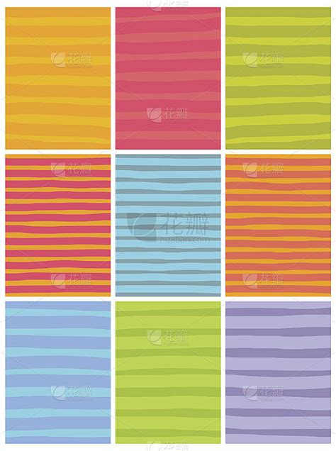 多种颜色的不规则线条图案