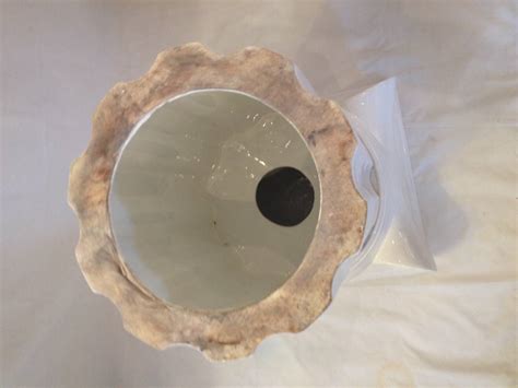 Ionic Column White Ceramic Mid Century End Table Or Pedestal For Sale