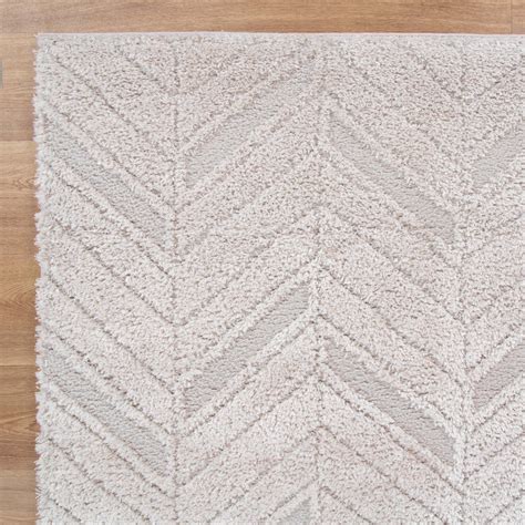 Tender Chevron Beige Shag Rug Brand Ventures Pty Ltd
