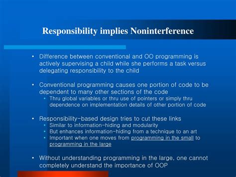 ppt object oriented design responsibility based design iikh example software components
