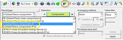 Abaqusの「s Global Stress Components」と「s Global Stress Components Ip」結果の