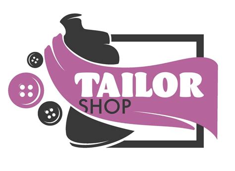 Pink Ribbon Tailor Shop Logo 52979867 Vector Art At Vecteezy