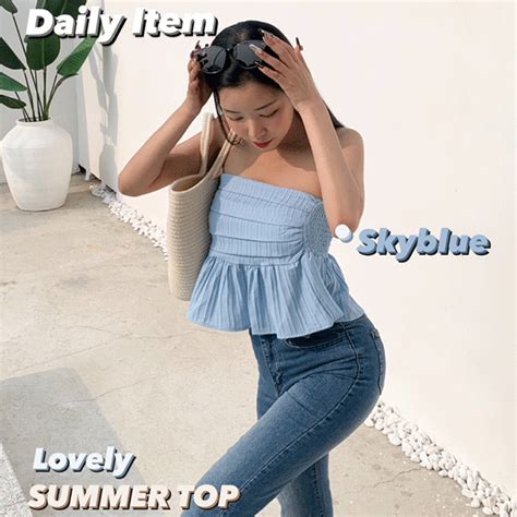 당일출고무조건go 캉캉 탑 튜브탑 탱크탑 브라탑 크롭탑 탑 크롭 크롭티 크롭블라우스 나시블라우스 블라우스 나시 민소매 프릴블라우스 셔링블라우스 주름블라우스 여행