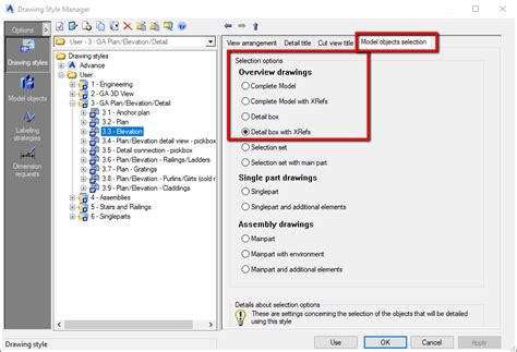 Objects Filtering Behavior For Bom Bill Of Materials On Overview Drawings In Advance Steel