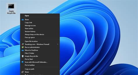 Windows 10 및 11 휴지통 비우기를 위한 바로 가기를 만드는 방법 All Things N