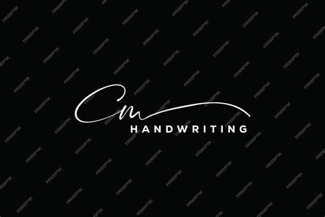 Premium Vector Cm Initials Handwriting Signature Logo Cm Letter Real Estate Beauty Photography