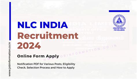 Nlc India Recruitment 2024 Out Online Form For Various Posts Eligibility Check Selection