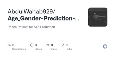 Github Abdulwahab929agegender Prediction Dataset Image Dataset For