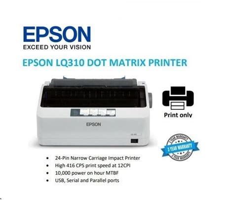 EPSON Printer LQ 310 Dot Matrix Printer Computers Tech Printers