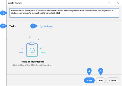 Create Routine Dialog Box Bricscad Lite And Pro Bricsys Help Center
