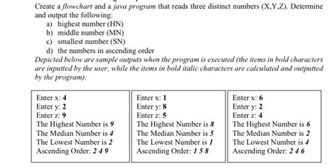 Solved Create A Flowchart That Reads Three Distinct Numbers