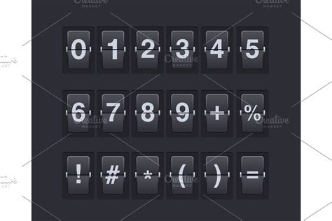 Vector Flip Countdown Timer Clock Counter For Websites And Interfaces