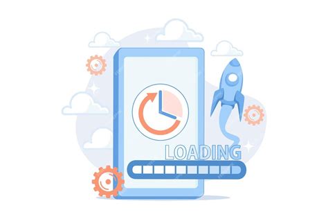 Premium Vector Loading Speed Boost Fast Internet Browser Download Time Smartphone Performance