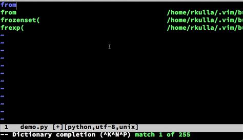 Tensorflow Autocomplete Vim Python