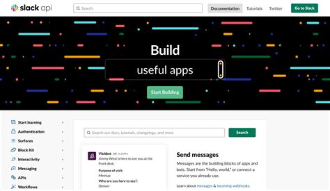 slack api docs auth webhooks sdks for developers api refs