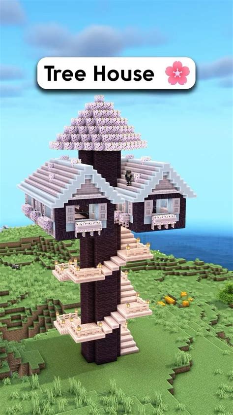 [Видео] «minecraft Cherry Treehouse 🏡 💾 Download My Builds On Patreon