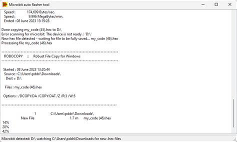 github pddring microbitautoflasher scans download folder for microbit hex files and