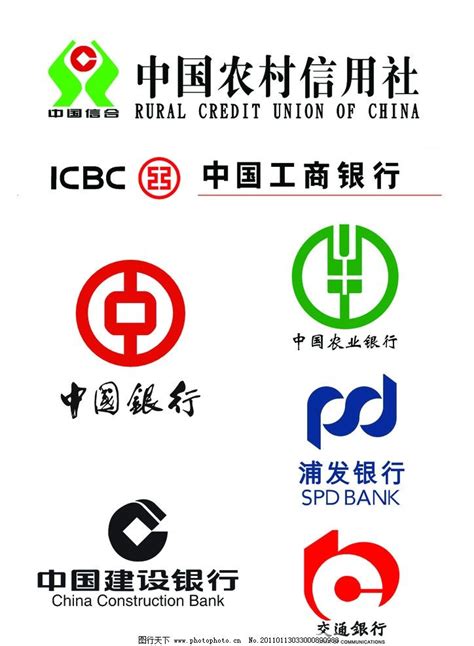 中国各大银行的标志图片 其他 其他 图行天下素材网