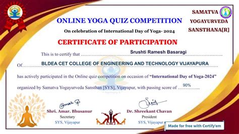 Srushti Basaragi On Linkedin Samatvayogayurvedasanasthana Yogaquiz Onlinelearning
