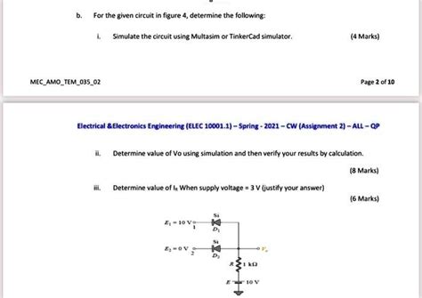 For The Given Circuit In Figure Determine The Following Simulate The