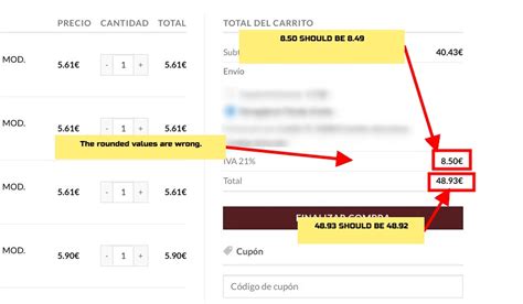Woocommerce Wrong Rounded Values In Cart Stack Overflow