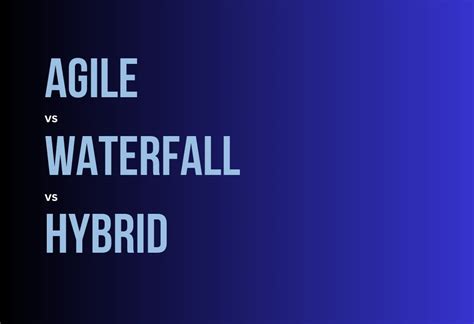 Agile Vs Waterfall Vs Hybrid What Is The Right Methodology For