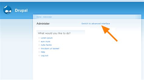dual interface for drupal 7 administration page [ 305292]