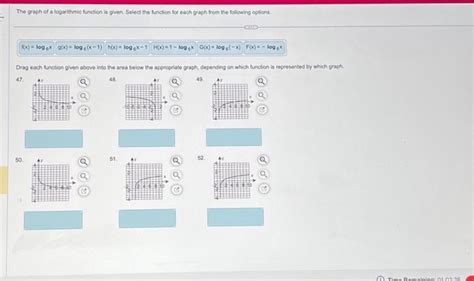 Solved The Graph Of A Logarithmic Function Is Given Select