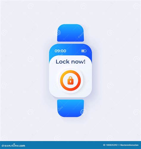 Smart Home Security Smartwatch Interface Vector Template Internet Of Things Mobile App
