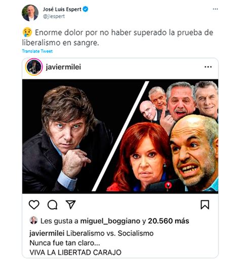 Javier Milei Acusó A José Luis Espert De Socialista Y Se Encendió La Interna Liberal Infobae