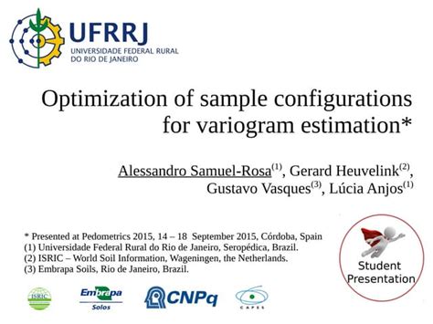 Optimization Of Sample Configurations For Variogram Estimation Pdf Physics Science