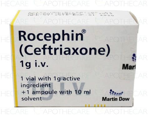 Rocephin Iv Inj 1gm 1vial