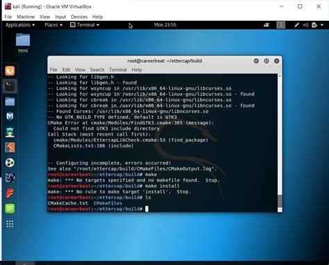 make no targets specified and no makefile found stop · issue 901 · ettercap ettercap · github