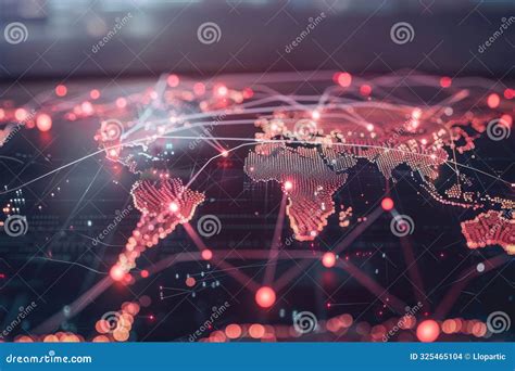 Detailed Visualization Of A Digital World Map Highlighting Global