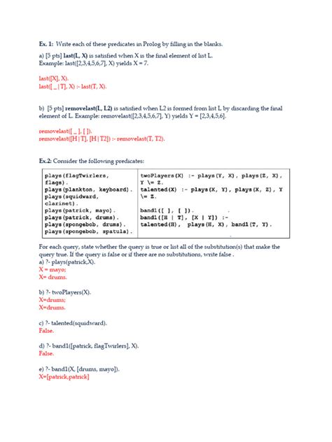 Sample Questions Prolog Pdf
