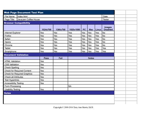 Testplan A Required Assignment Web Page Document Test Plan File
