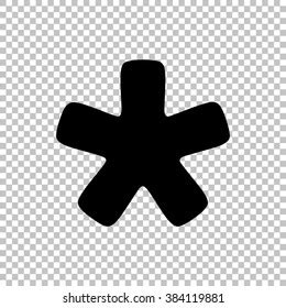 Asterisk Star Sign Black Paper Shadow Stock Illustration 466218959 Shutterstock