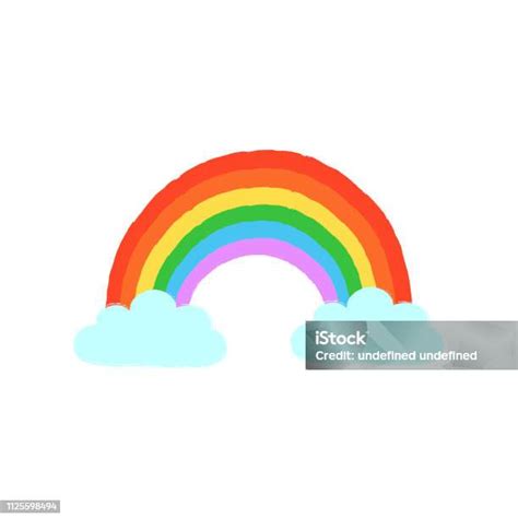 손 그려진된 밝은 무지개 구름 또는 날씨 관련된 개념 또는 게이 프라이드 Lgbt 또는 허용 오차 문제에 대 한 보육 포스터 배너 로고 아이콘 패션 인쇄 생일 축 하 합니다