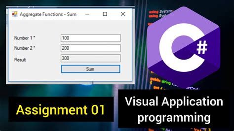 Assignment 01 Aggregate Function Sum Visual Application