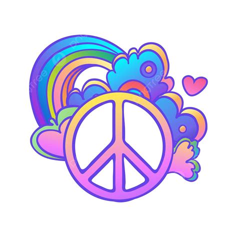 Psychedelic Peace Sign Coloring Pages