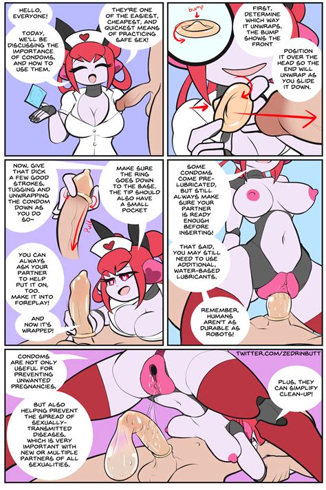 Rule 34 Comic Condom Condom On Penis Dialog Educational English Text