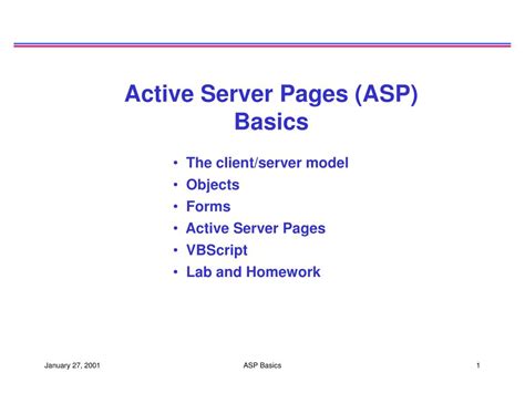 Ppt Active Server Pages Asp Basics Powerpoint Presentation Free